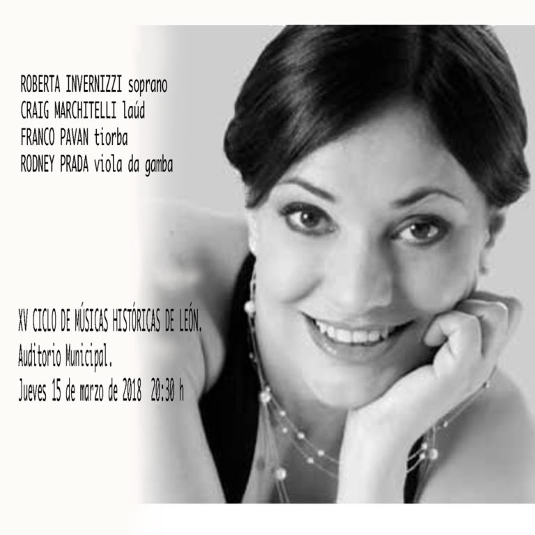 ROBERTA INVERNIZZI soprano CRAIG MARCHITELLI laúd FRANCO PAVAN tiorba ...