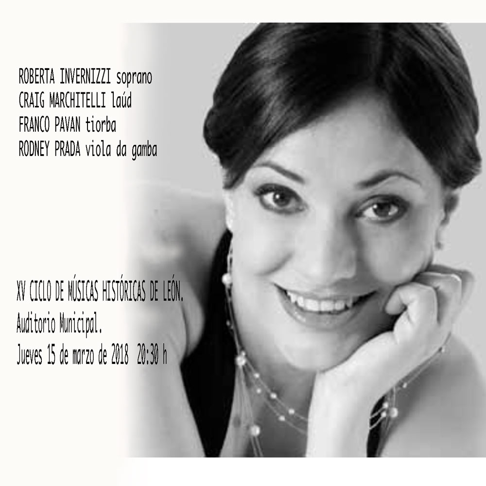 ROBERTA INVERNIZZI soprano CRAIG MARCHITELLI laúd FRANCO PAVAN tiorba ...